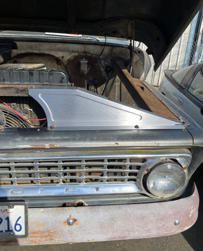 1960-66 Chevy C10 Core Support Covers - Classic Bead Roll - Style 1 ...